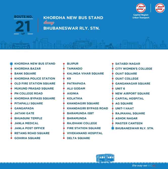 AMA Bus Route 21 Timing