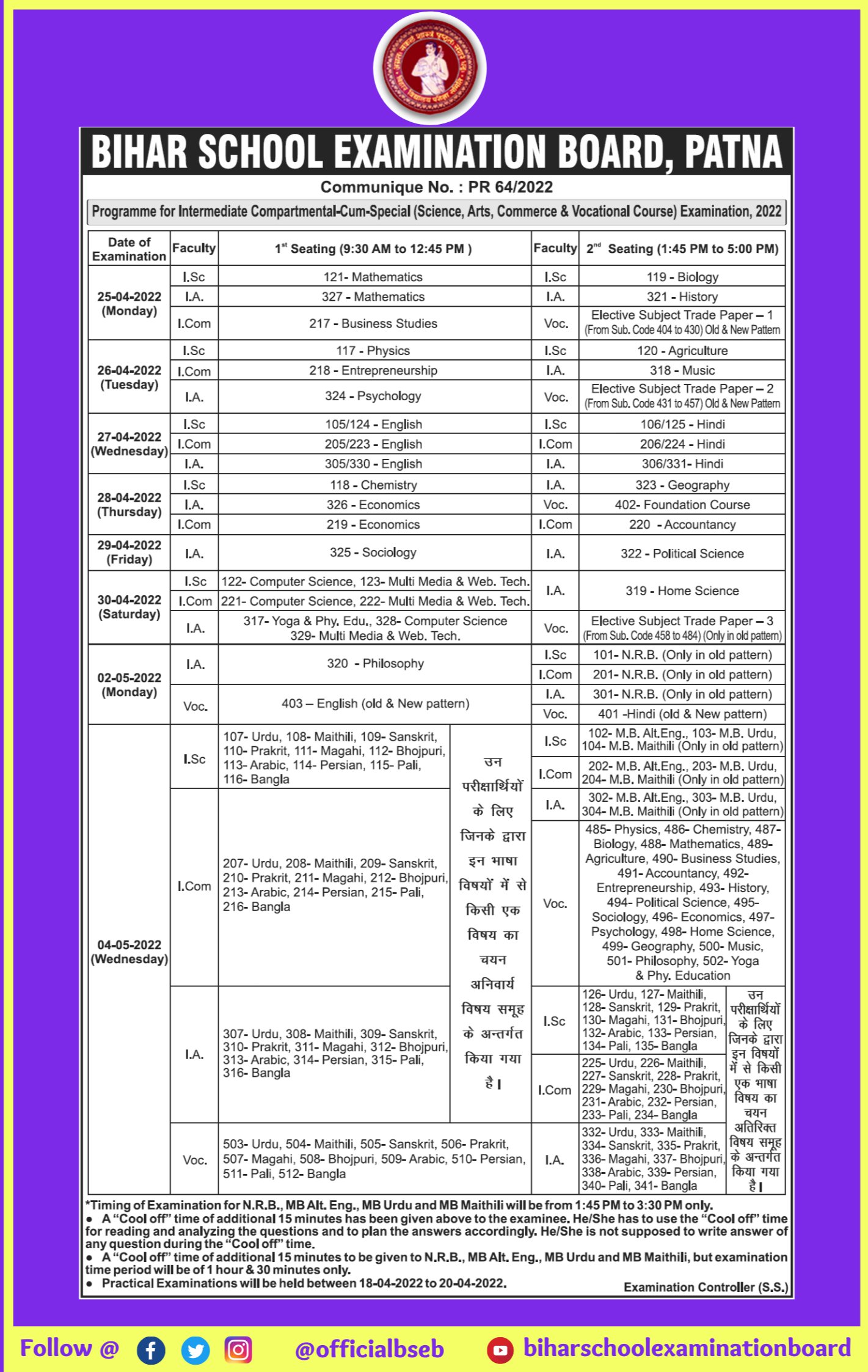 Bihar Board Exam Date 2023 Smarteduguide Bihar Board Exam Date 2023 Smarteduguide
