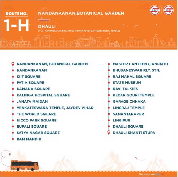 Ama Bus Route No 1H Timing Nadankanan to Dhauli