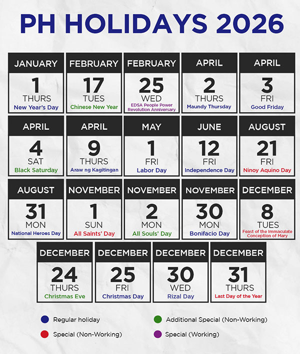 Ph Public Holiday 2026